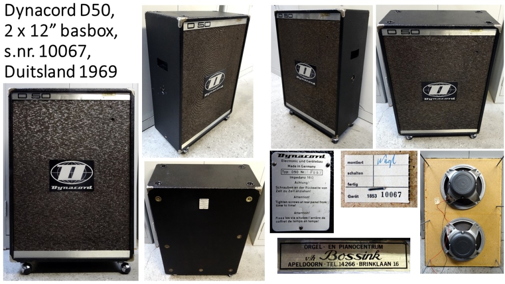Facesound - Dynacord Bass-King 1-T met D50 cabinet, Duitsland 1969.